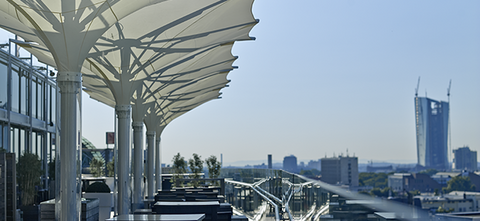 Build a 360° shading solution with Rooftop Parasols by MDT-tex | MDT-tex