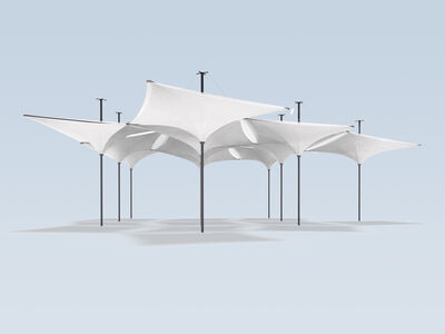 Let's feature textile canopies, which consit of modular units. | MDT-tex