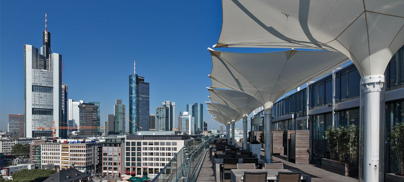 Build a 360° shading solution with Rooftop Parasols by MDT-tex | MDT-tex